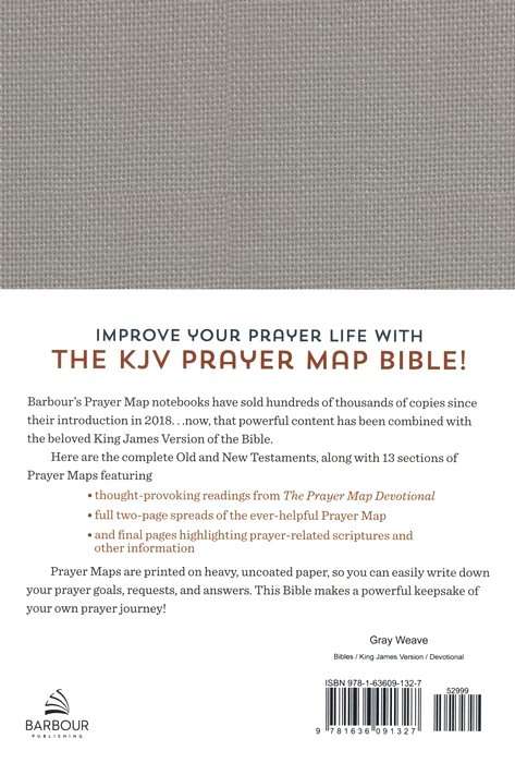KJV - The Prayer Map Bible: Gray Weave Hardbound [24] (ISBN ...