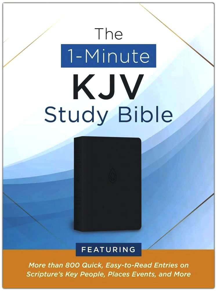 KJV- The 1-Minute Study Bible: Pewter Blue Leather soft [24] (ISBN ...