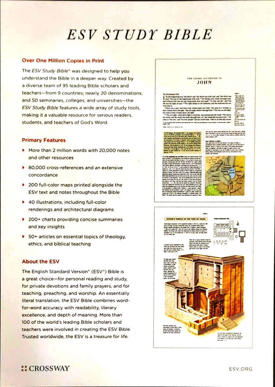 ESV Study Bible: True Tone Forest / Tan Trail Design (ISBN ...
