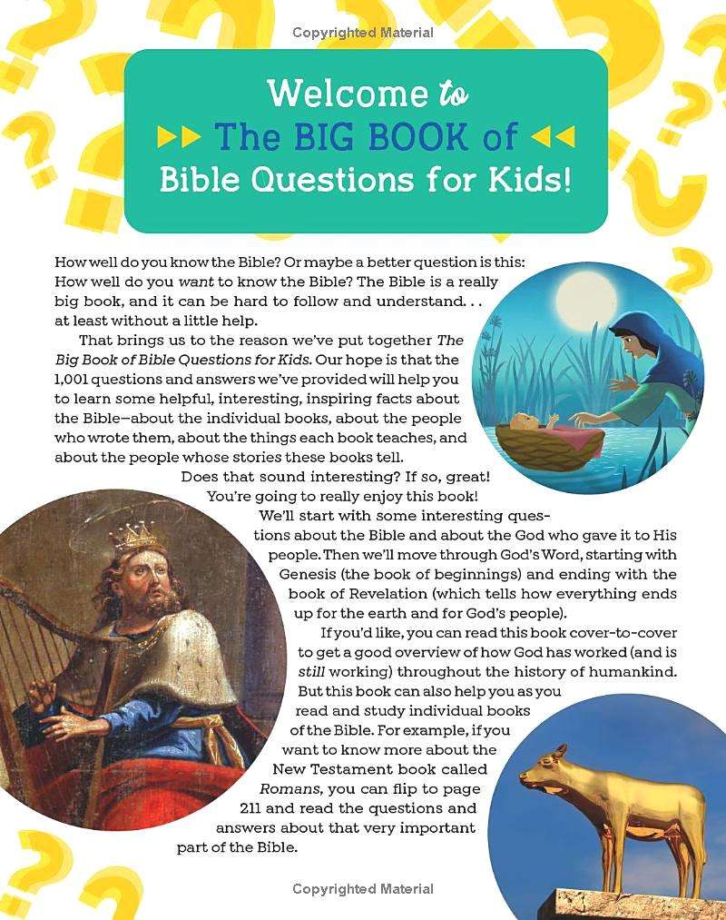 The Big Book Of Bible Questions For Kids: 1001 Things Kids Want To Know ...
