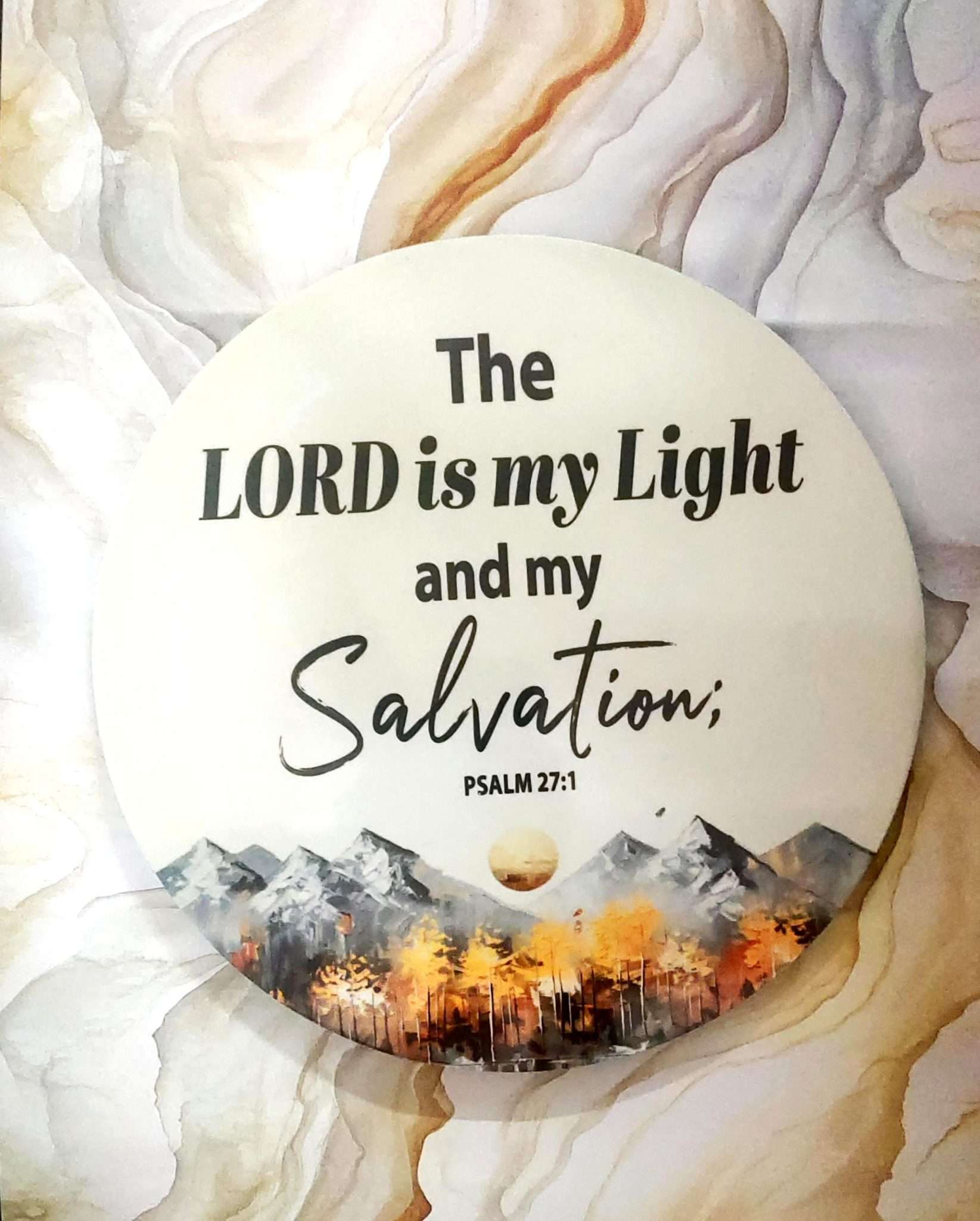 Wooden Text With Radium Light – Psl.27:1 : (14.5 x 14.5) Round Type ...