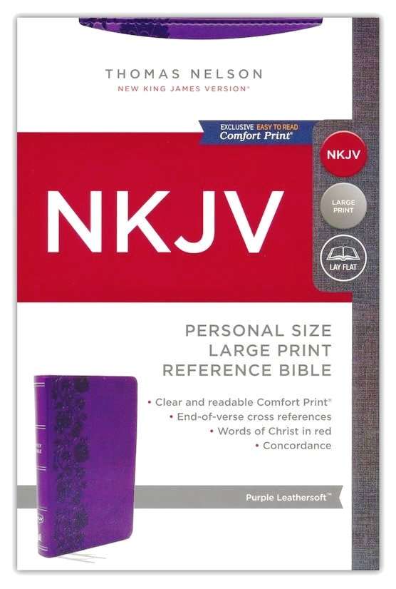 NKJV Personal Size Large Print Reference Bible: Purple Leathersoft [24] (ISBN:9780785233602 ...