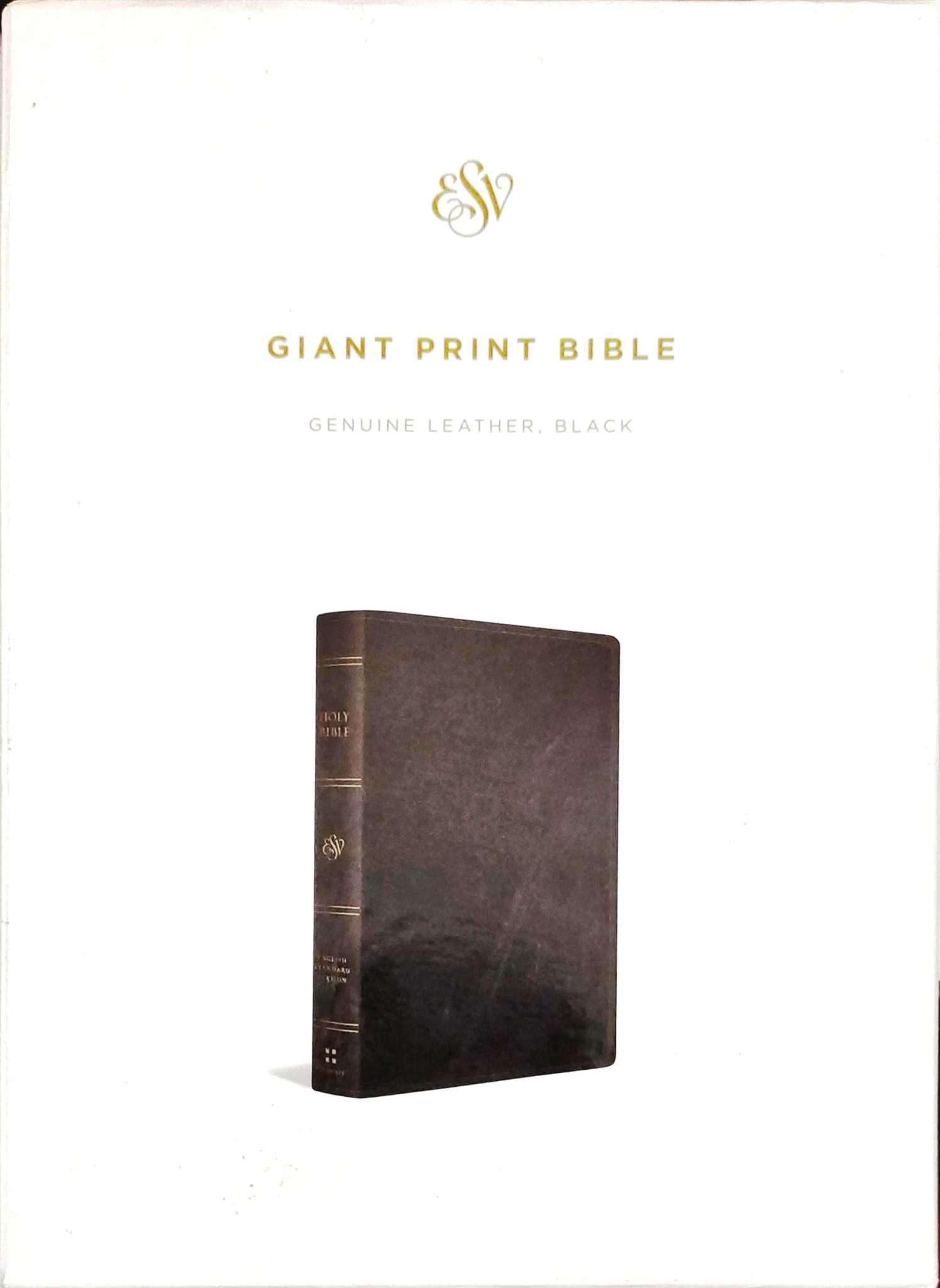 ESV Giant Print Bible: Black Genuine Leather (ISBN:9781433564598) [24 ...
