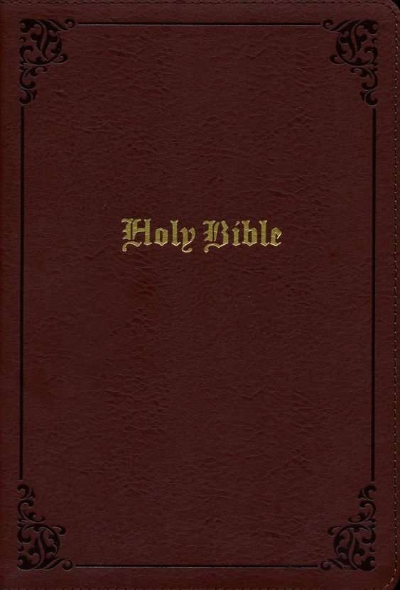 KJV Large Print Center-Column Reference Bible: Brown Bonded Leather [24 ...