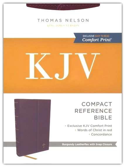 KJV Compact Reference Bible: Burgundy Leatherflex With Flap (ISBN ...
