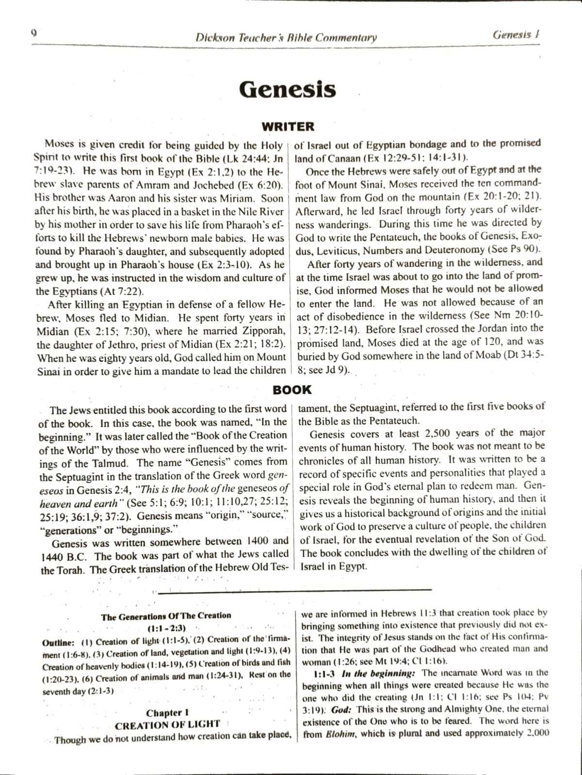 Dickson Teacher's Bible Commentary With The Encyclopedic Bible Study ...