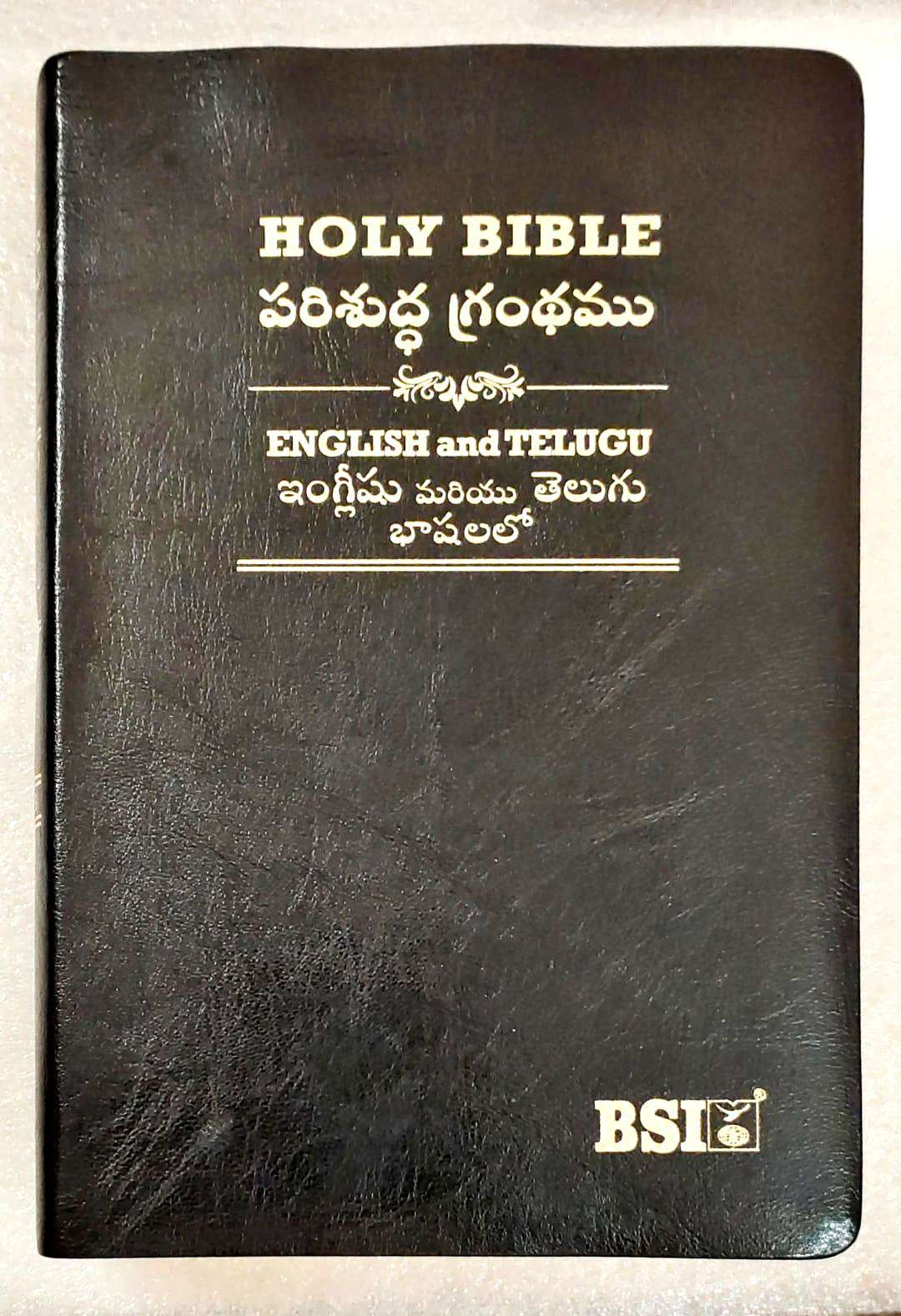 Telugu English Parallel Bible - Royal Size (Korean Print BSI - Black ...