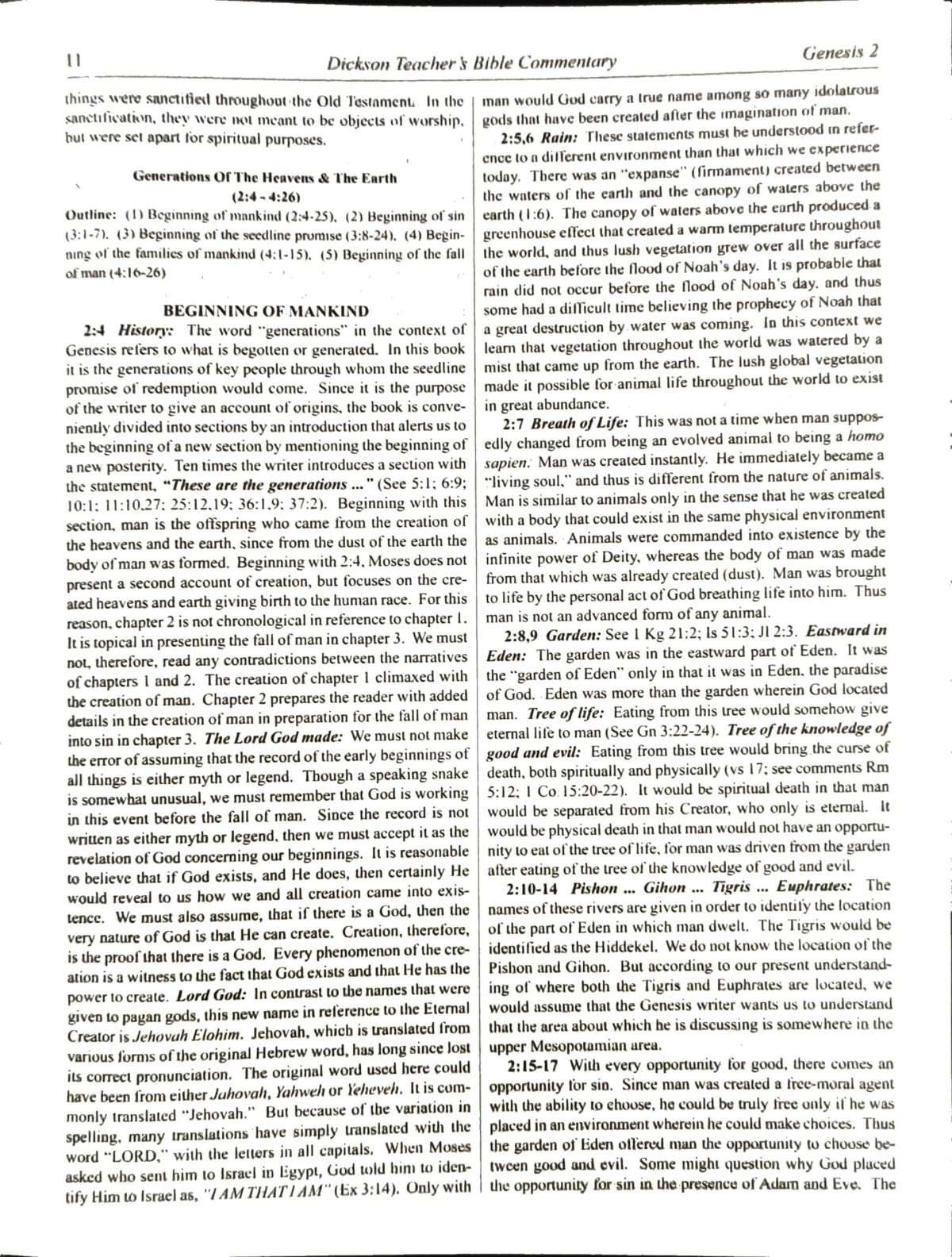 Dickson Teacher's Bible Commentary With The Encyclopedic Bible Study ...