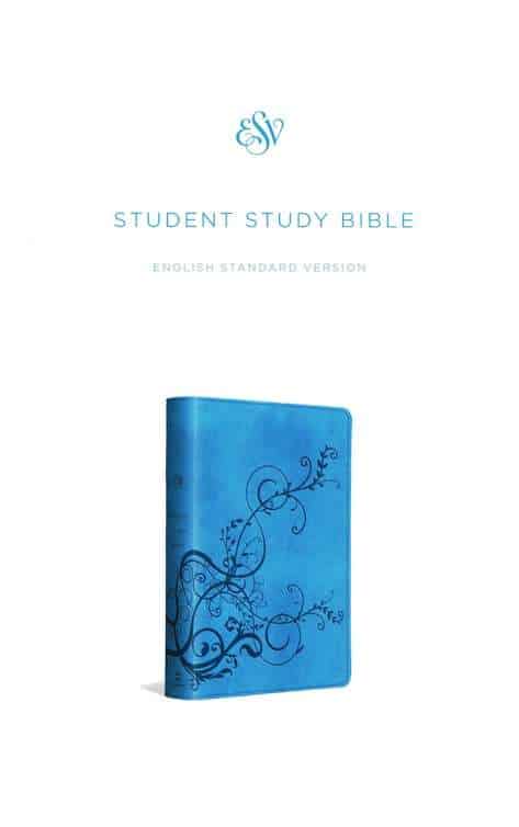 Esv Student Study Bible Trutone Sky Blue Ivy Design 24 Isbn