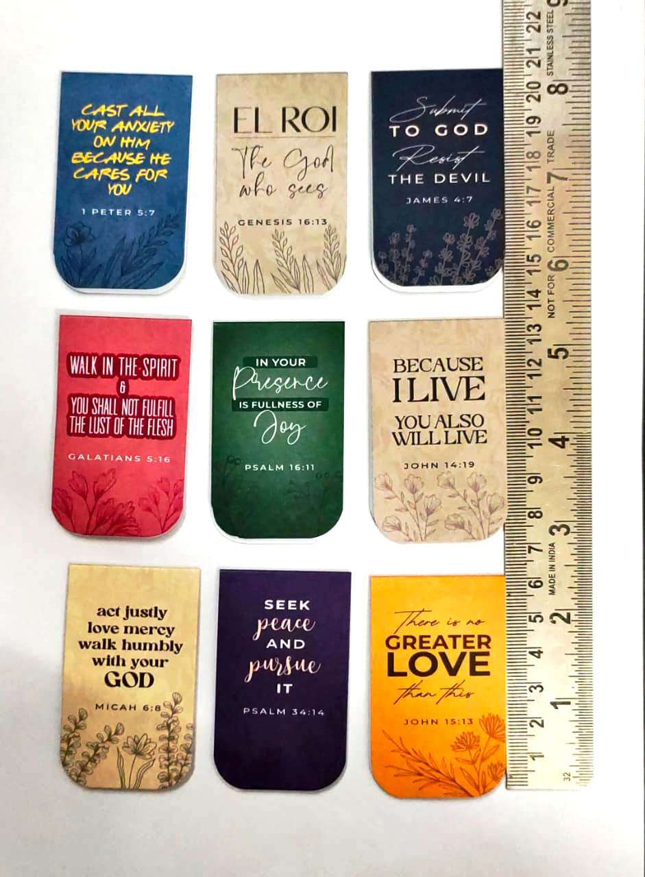 Magnetic Book Marks In English: 9 in 1 Pack (E-1) - ChristianBooksIndia.com