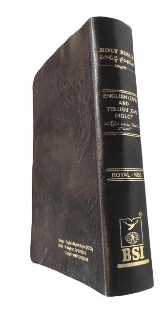 Telugu English Parallel Bible - Royal Size (Korean Print BSI - Black ...