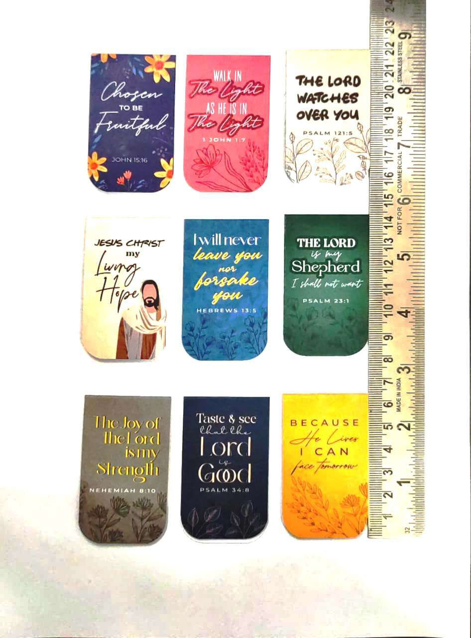 Magnetic Book Marks In English: 9 in 1 Pack (E-2) - ChristianBooksIndia.com
