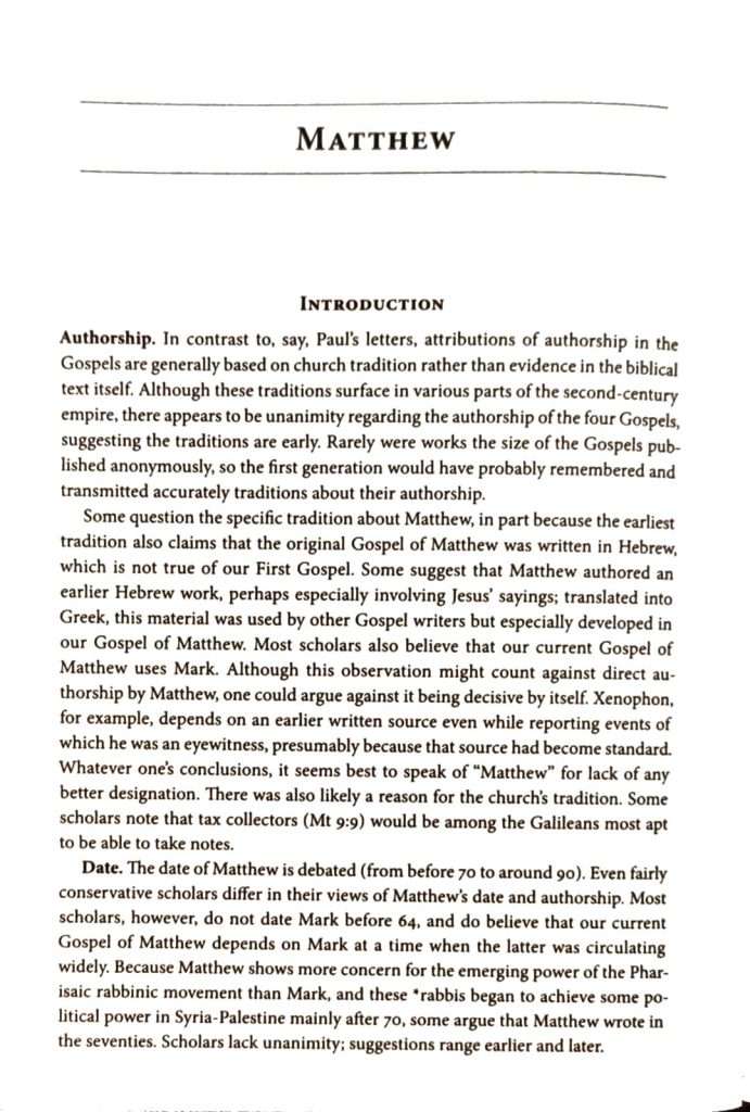 The IVP Bible Background Commentary - NT