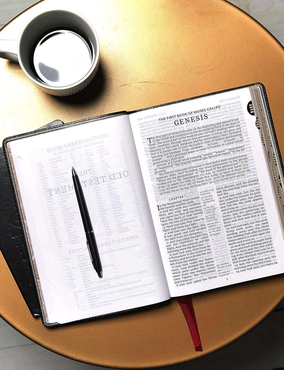 KJV Giant Print Centre-Column Reference Bible: Lay Flat Brown ...