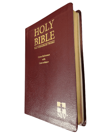NIV Large Print Bible Cross Reference With Concordance (Burgundy Color ...