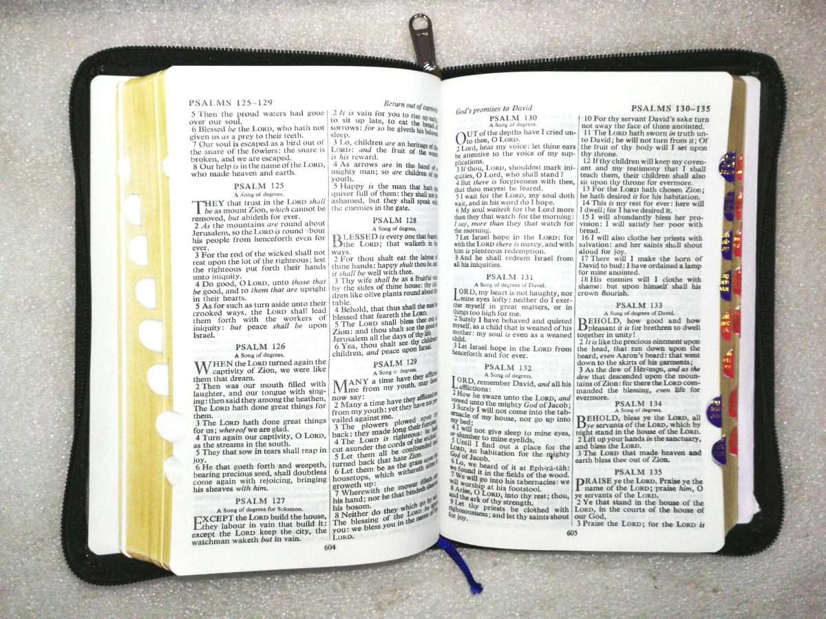 KJV Binding Bible Black Zip With Thumb Index (KJVBZ ...