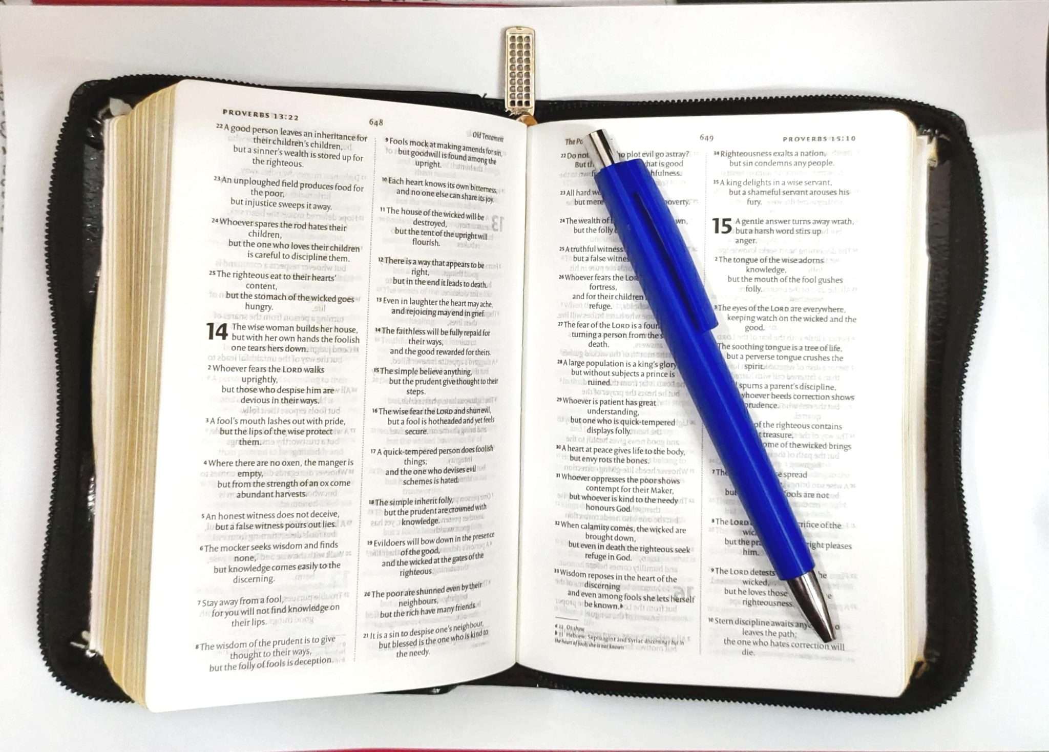 NIV Compact Bible – Red Letter Edition: Black Zip Type ...
