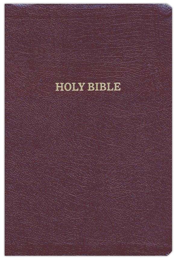 KJV Giant Print Centre-Column Reference Bible: Lay Flat Burgundy Bonded ...