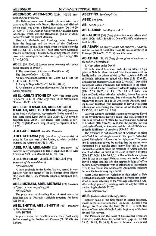 Zondervan NIV Nave's Topical Bible: by- John R. Kohlenberger III (Single Copy-N ...